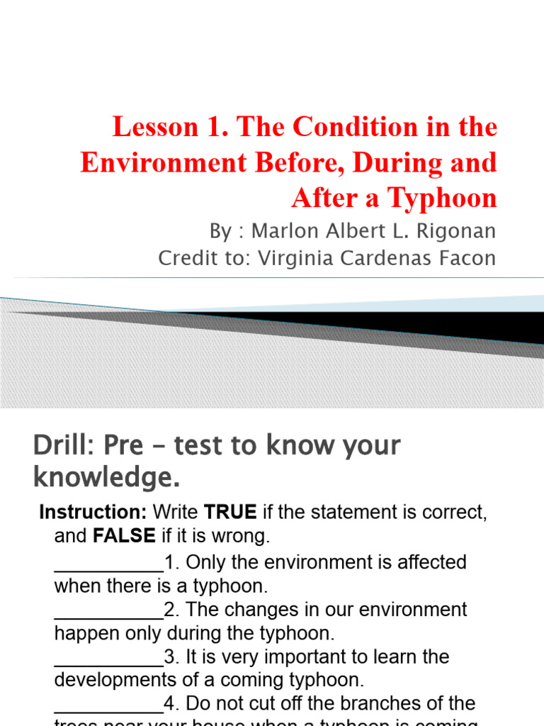 Before, During and After The Typhoon | PDF | Tropical Cyclones | Disasters