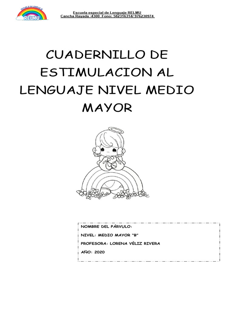 Cuadernillo de Estimulacion Al Lenguaje Nivel Medio Mayor | PDF ...