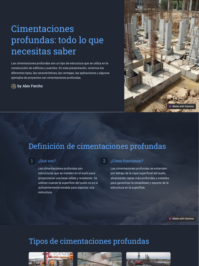 Guía de Cimentaciones Profundas | PDF | Fundación (Ingeniería) | Fundación profunda