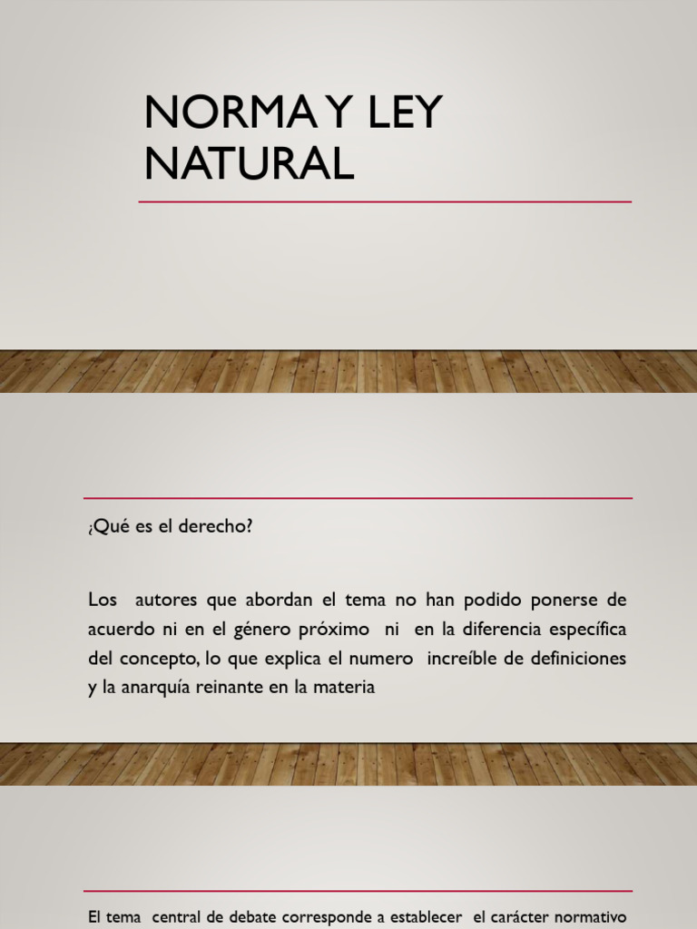 Derecho, Normas y Ley Natural | PDF | Immanuel Kant | La Ley natural