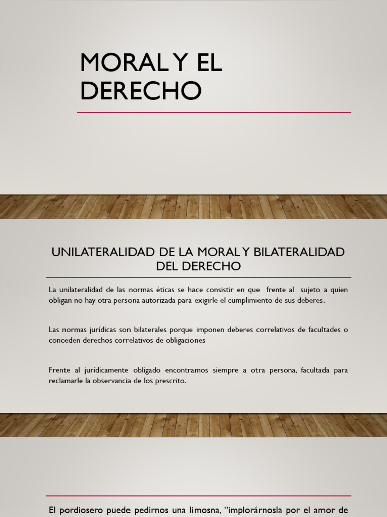 Moral y El Derecho | PDF | Moralidad | Immanuel Kant