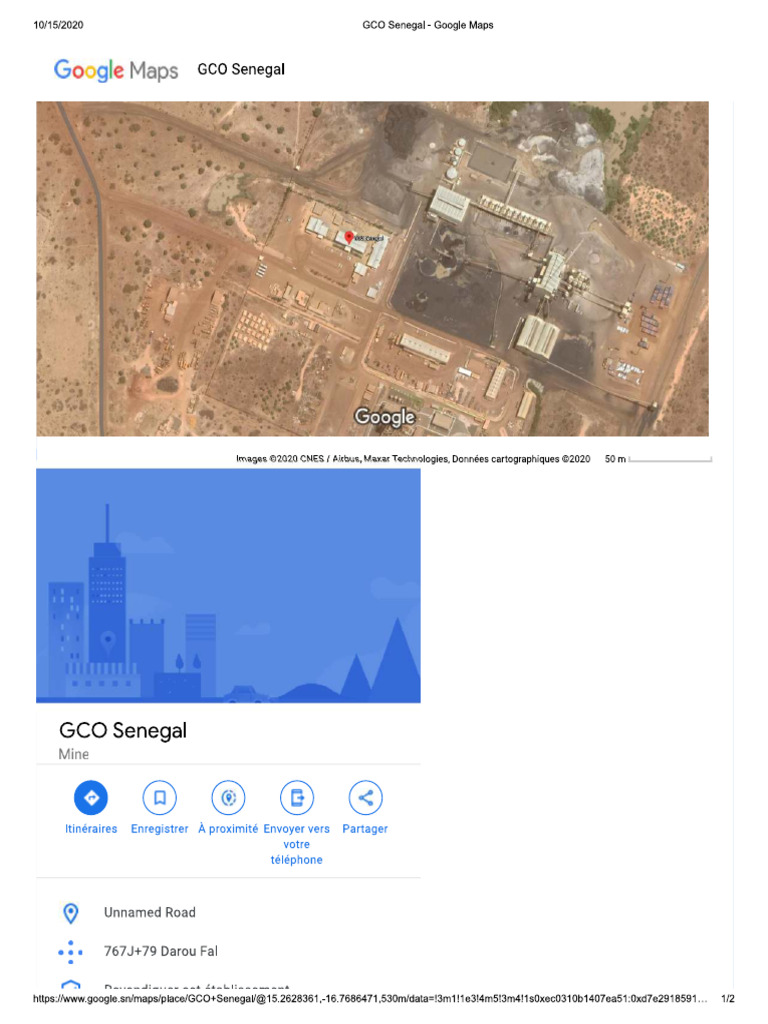 GCO Senegal - Google Maps | PDF