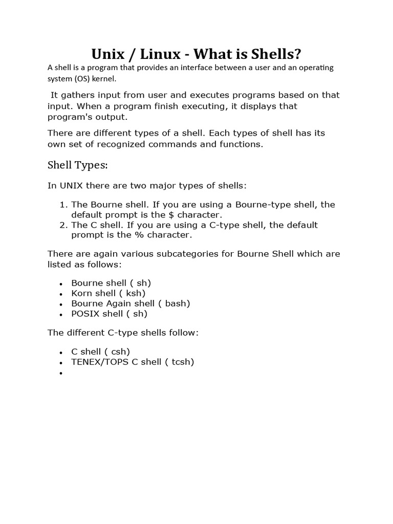 Unixshell Pdf Directory Computing Computer File