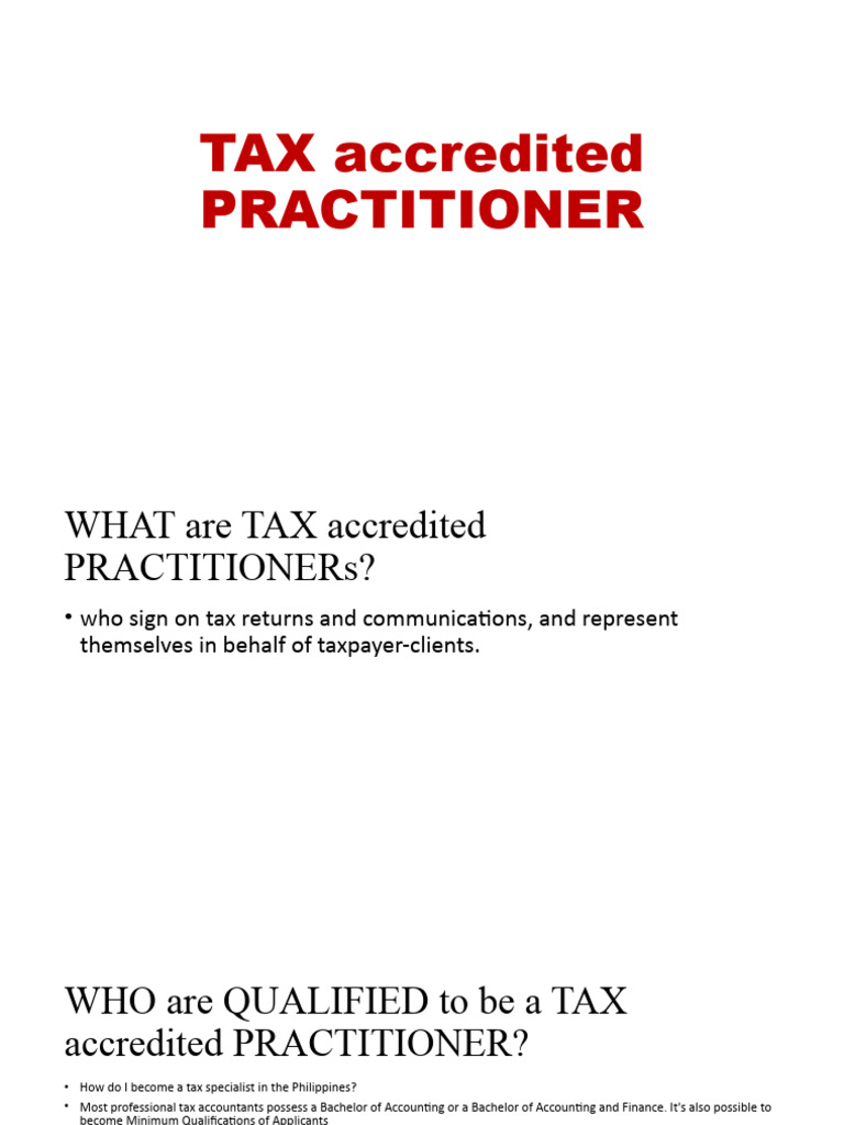Tax Accredited Practitioner 7 | PDF | Certified Public Accountant ...