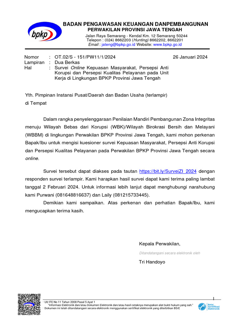 Survei SKM, SPAK Dan SPKP 2024 | PDF