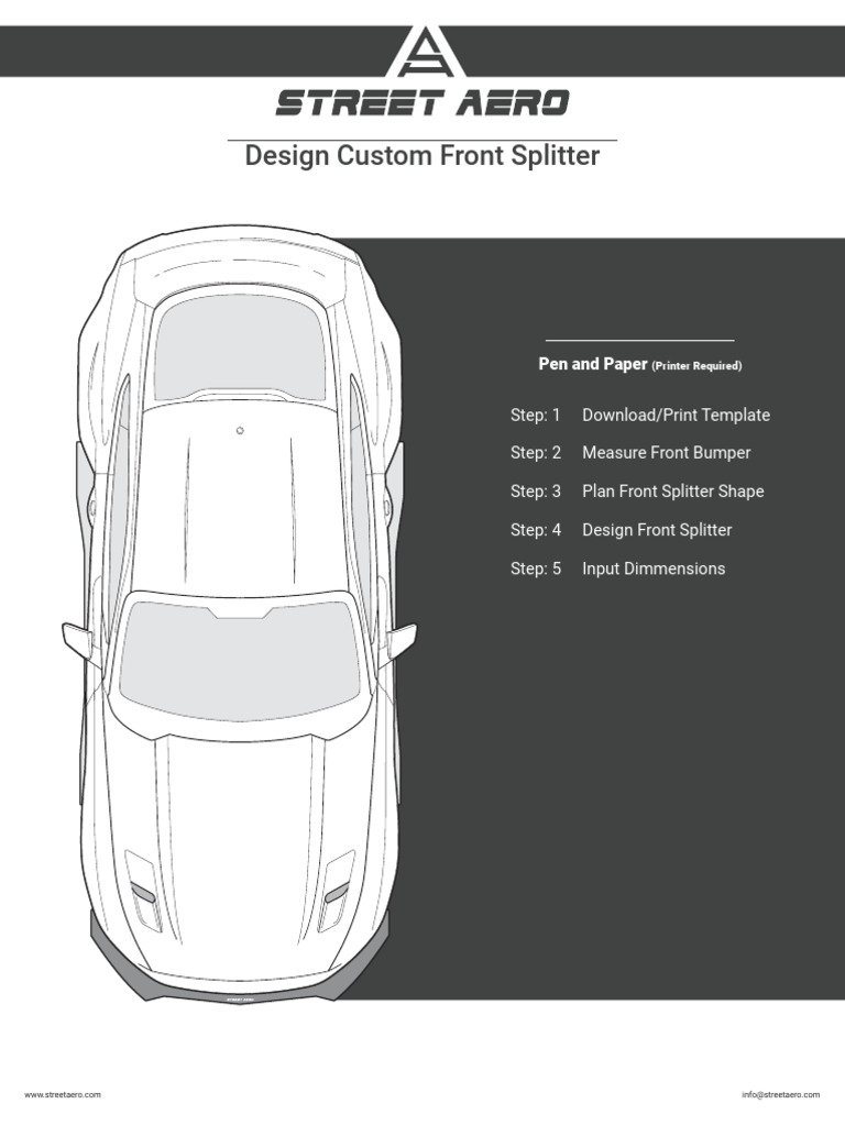 How To Design Custom Front Splitter | PDF | Length | Image Scanner