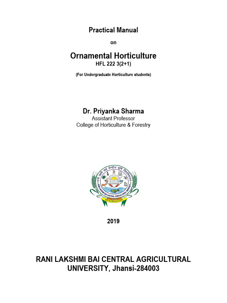 Ornamental Horticulture Manual | PDF | Leaf | Plant Nursery