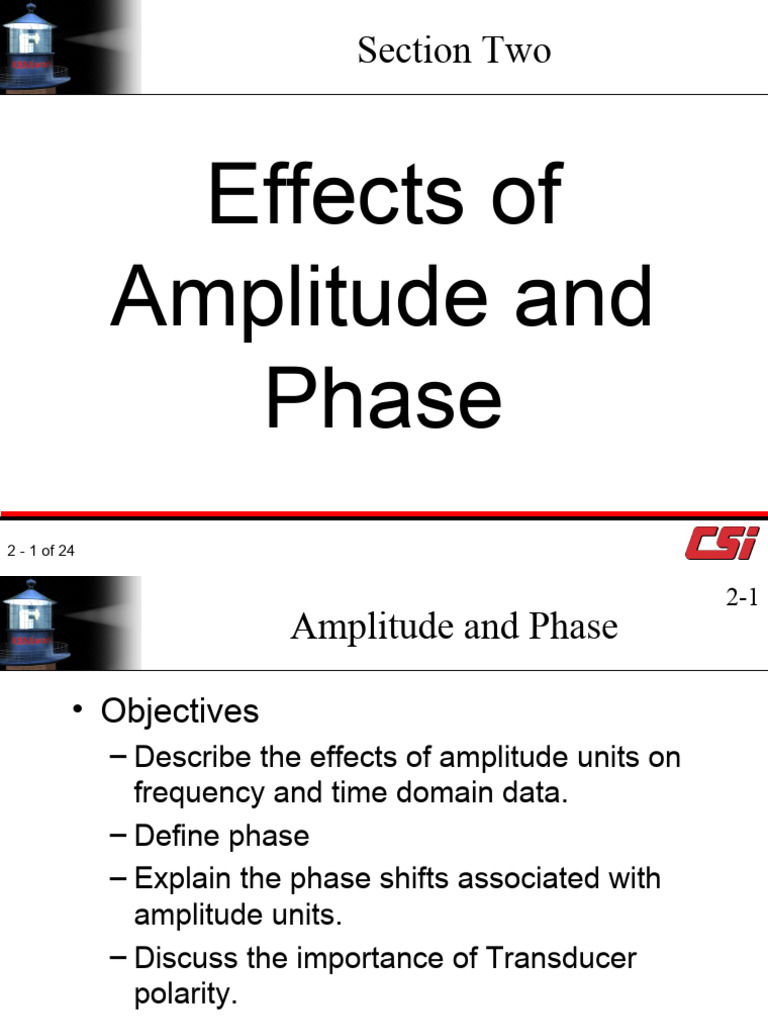 02 Effects of Amplitude and Phase | PDF | Phase (Waves) | Amplitude