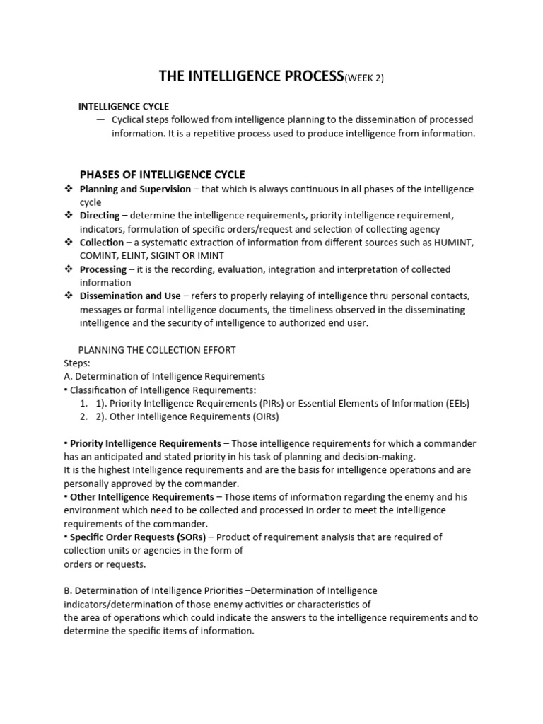 COMPRESSED(INTEL CYCLE) | PDF | Military Intelligence | Information