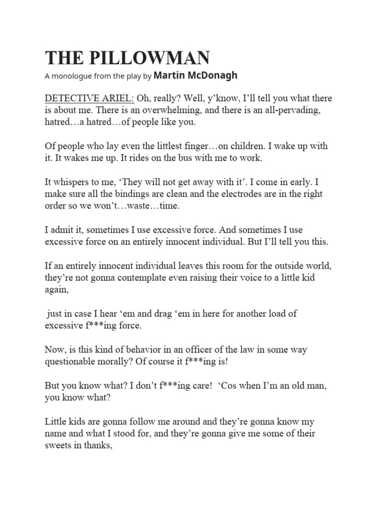 THE PILLOWMAN | PDF