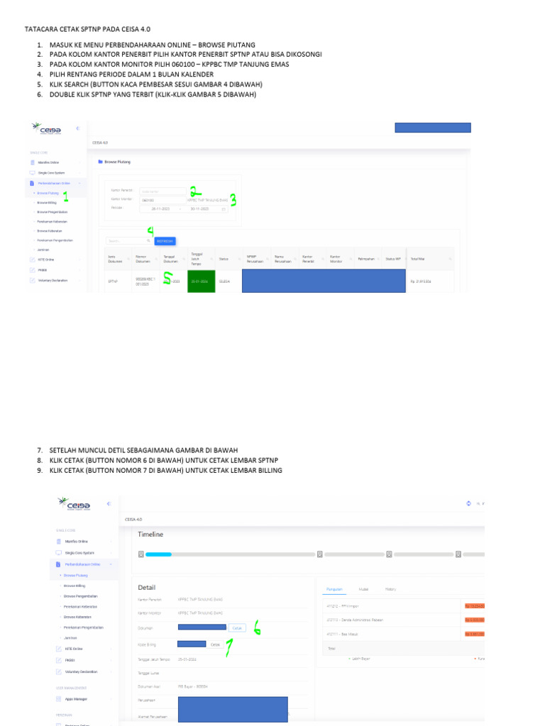 Cara Cetak SPTNP di CEISA 4.0 | PDF | Komputer
