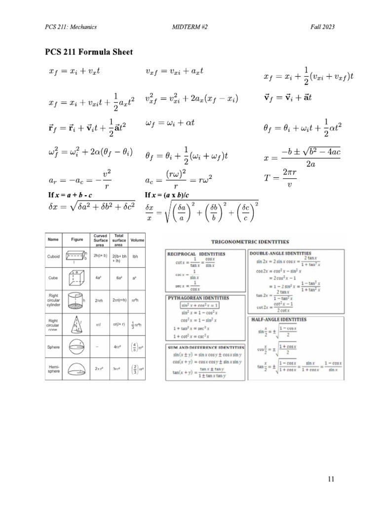 Midterm_Formula_Sheet (4) | PDF