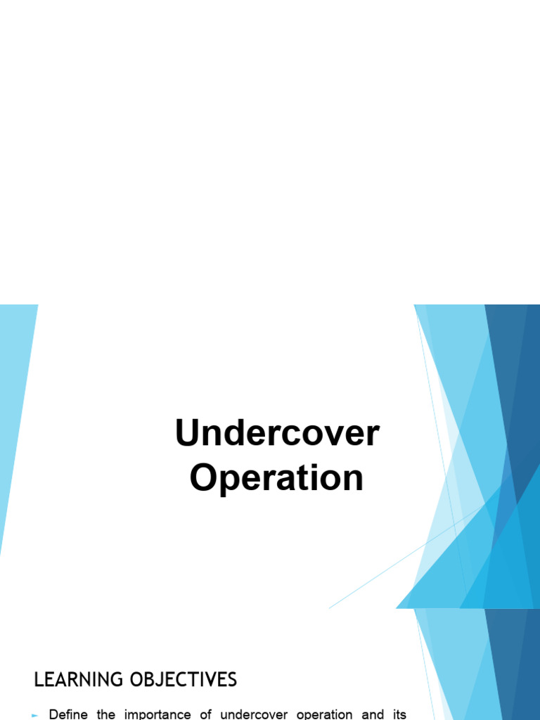 Undercover Operation | PDF | Covert Operation | Background Check