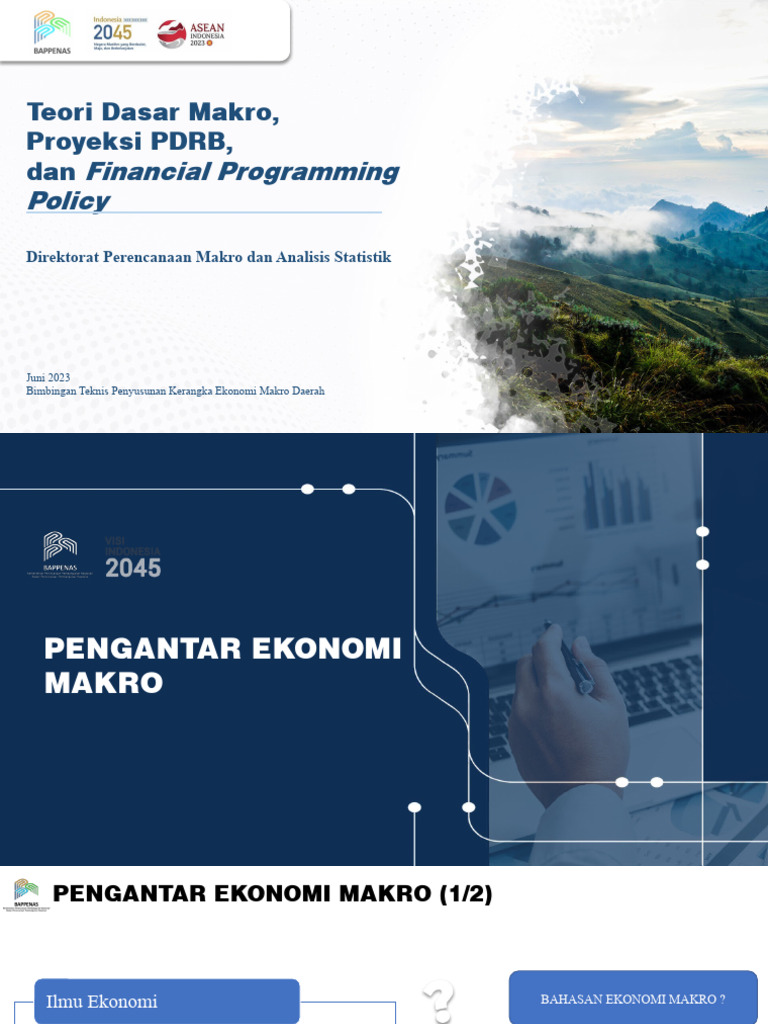 Dekon Teori Dasar Makro Dan Proyeksi PDRB - Provinsi Jambi | PDF