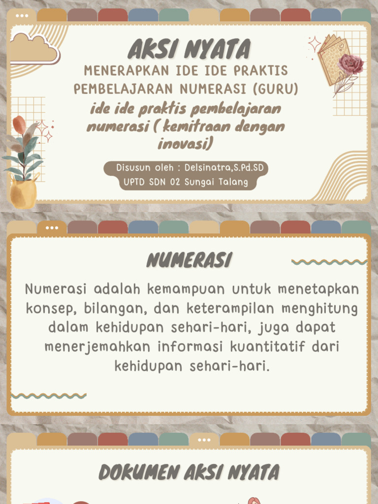 Aksi Nyata Numerasi Ide Praktis | PDF | Karier & Perkembangan