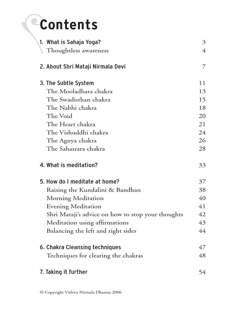 Sahaja Yoga Book | PDF | Kundalini | Chakra
