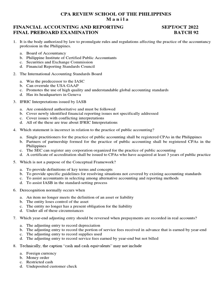 FAR - Final Preboard CPAR 92 | PDF | Deferred Tax | Bonds (Finance)