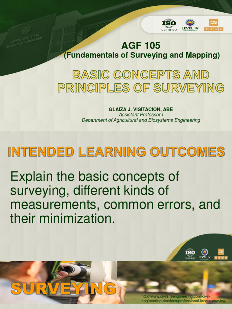 Chapter 1 Basic Concepts and Principles of Surveying | PDF | Surveying ...