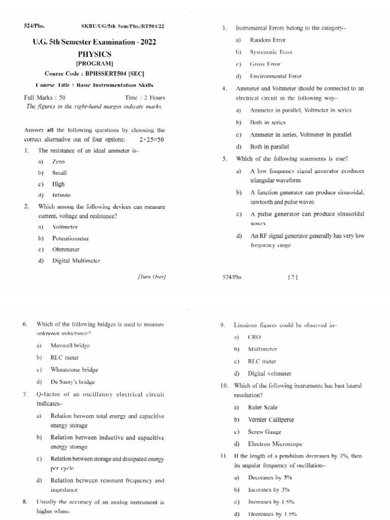 Physics Bphssert504 (Sec) | PDF