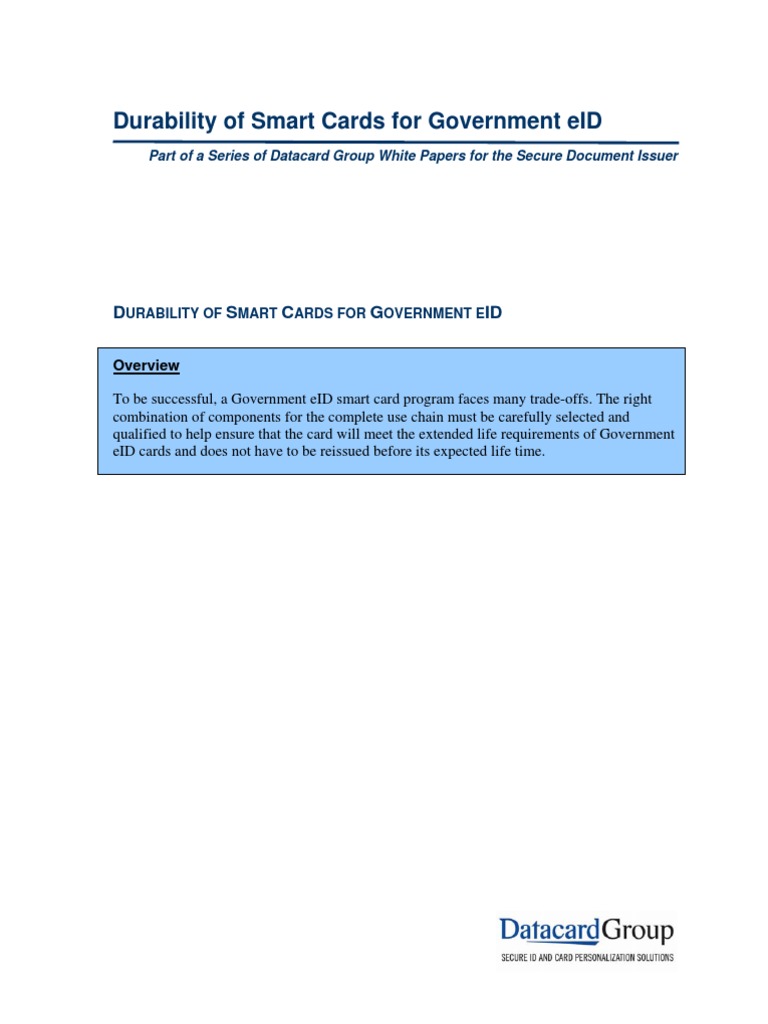 Durability Smart Cards | PDF | Computers | Technology & Engineering