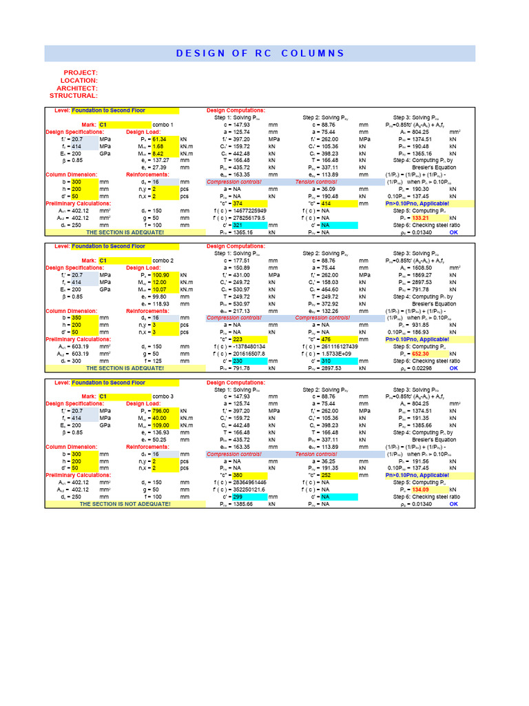 Design of RC Columns (Version 5) | PDF