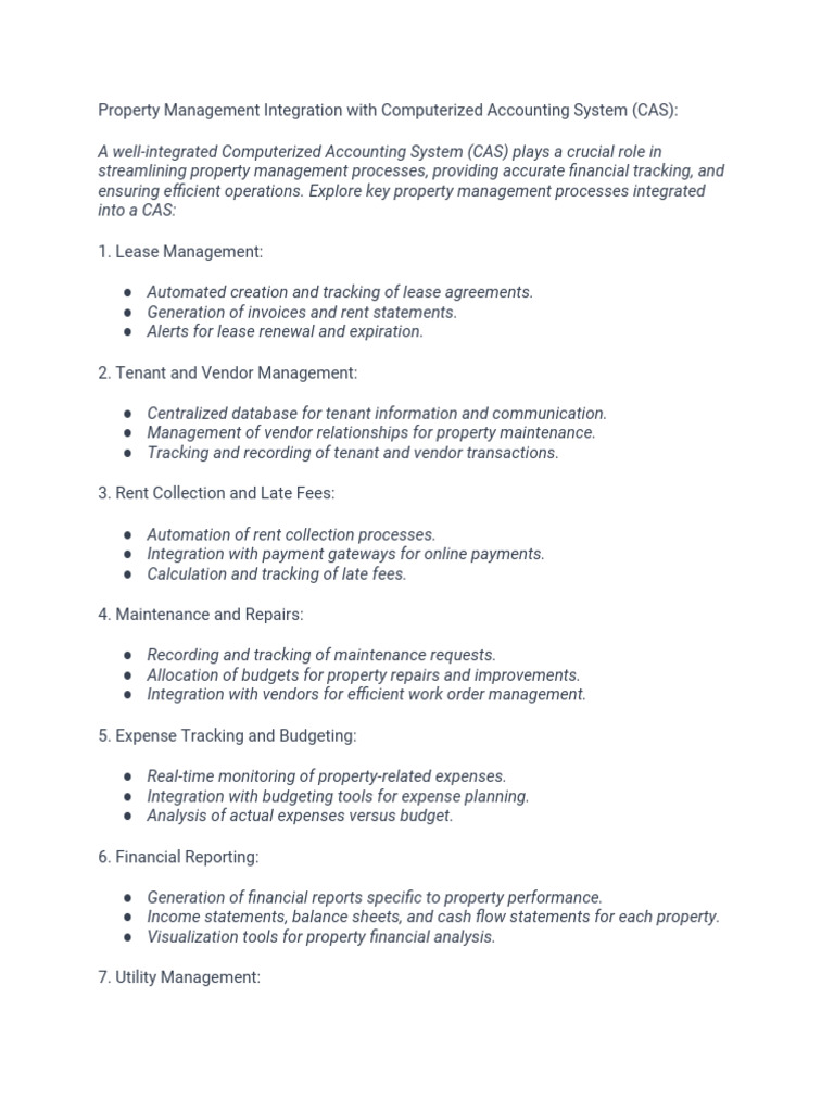 Property Management | PDF | Automation | Real Estate Appraisal