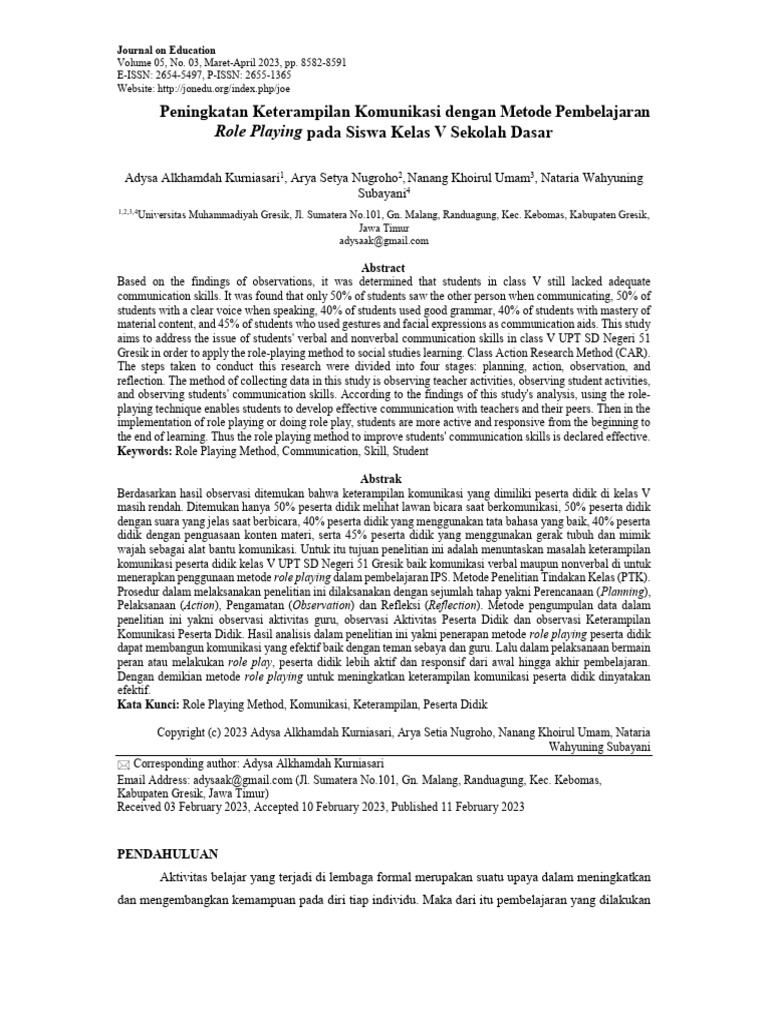 1649-Article Text-3953-1-10-20230211 | PDF | Communication