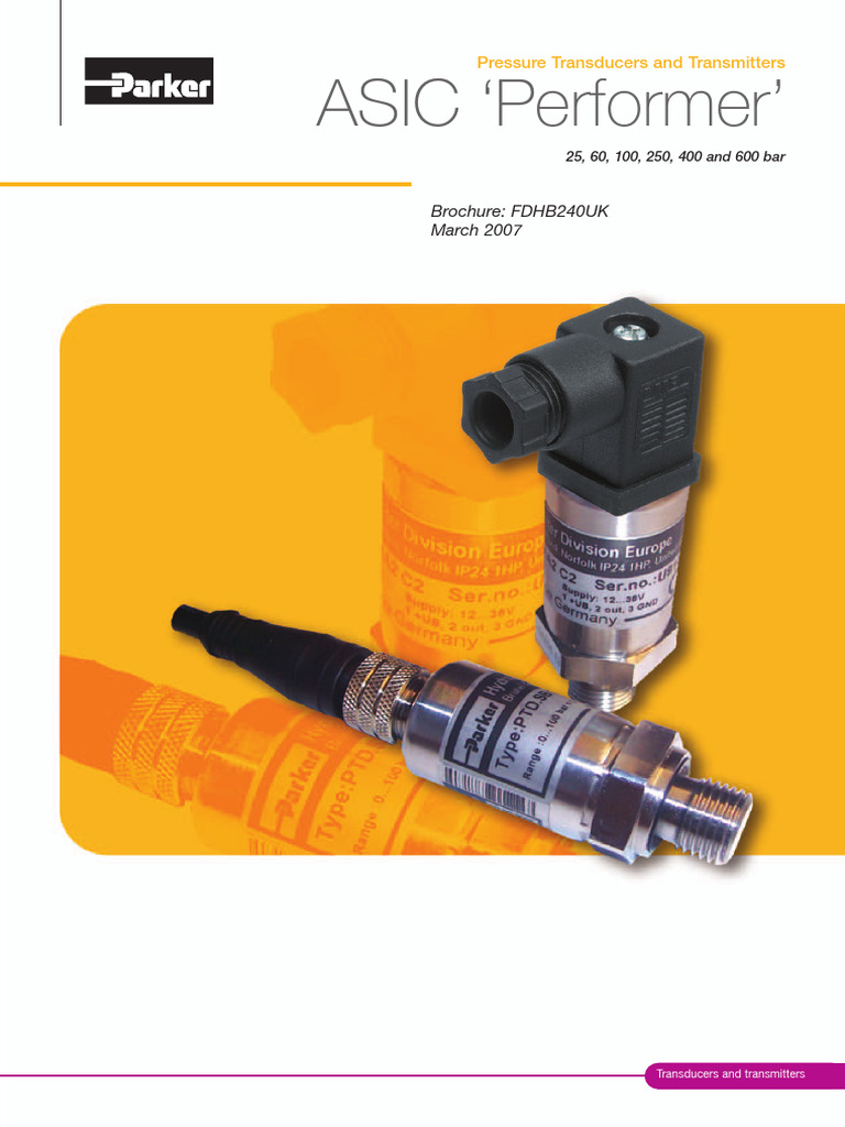 Pressure Transducers and Transmitters | PDF | Electrical Connector | Sensor