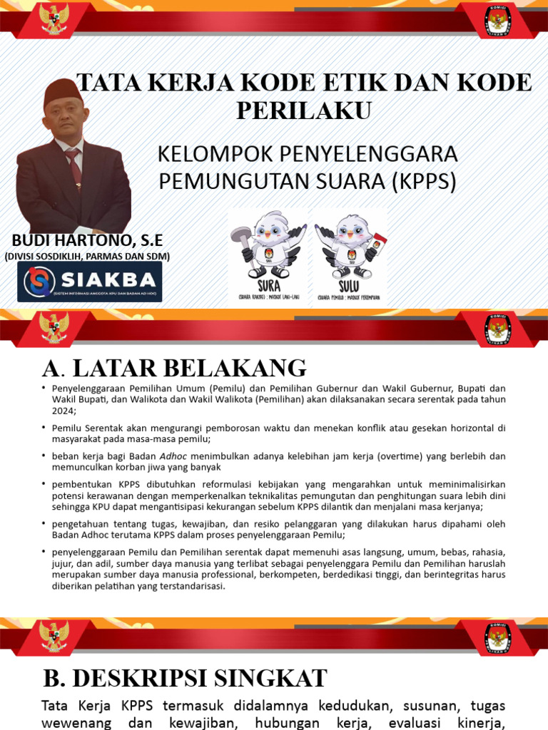 Silde Tata Kerja, Kode Etik Dan Kode - Budi Hartono | PDF | Hukum