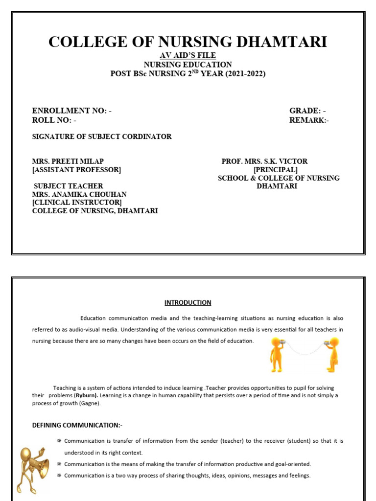 Introduction of Av Aids | Download Free PDF | Communication | Learning