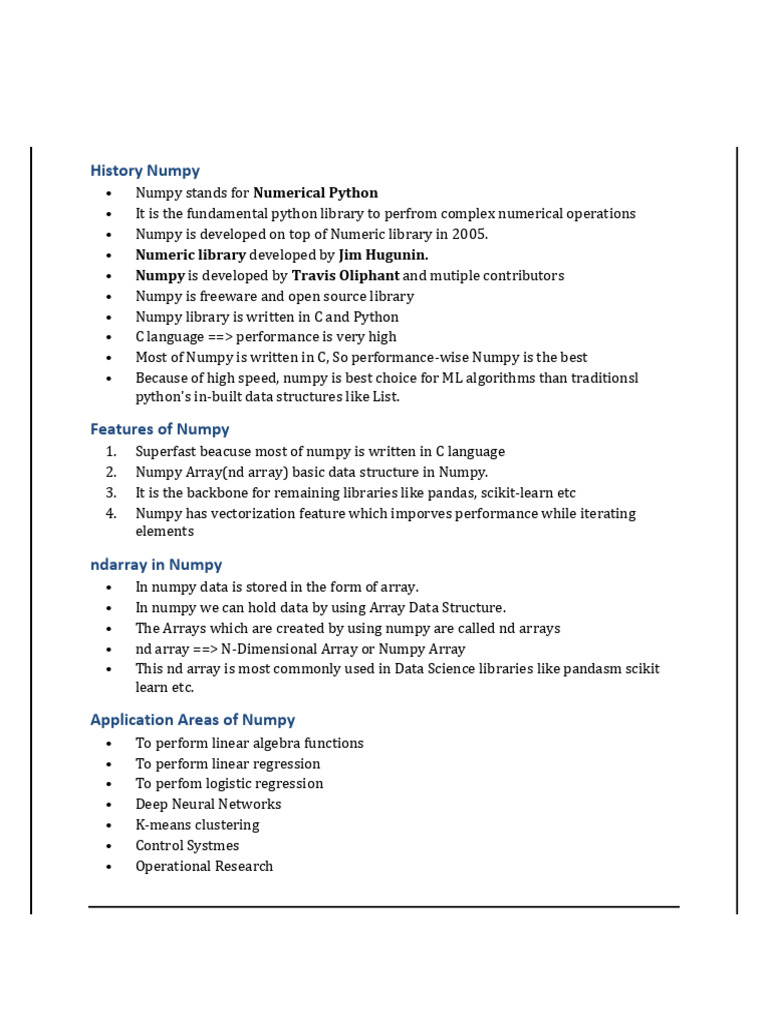 Numpy Final - Removed | PDF | Computer Programming | Software Engineering Numpy Final - Removed | PDF | Computer Programming | Software Engineering