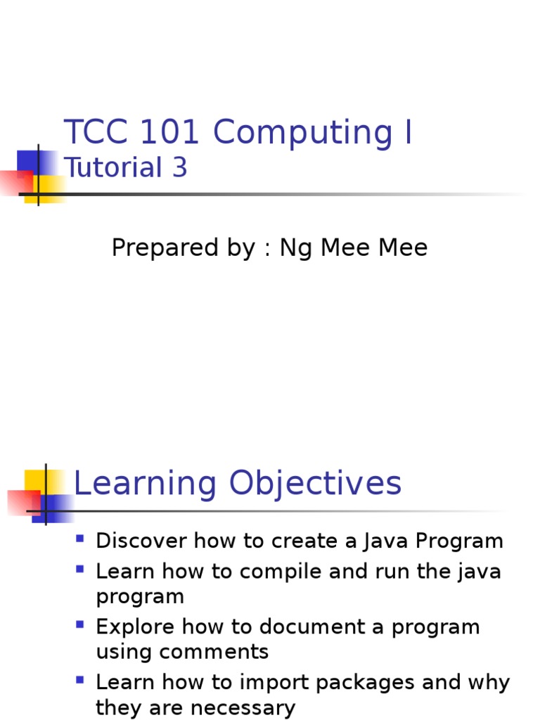 Computing 1 Tutorial 3 | PDF | Control Flow | Boolean Data Type