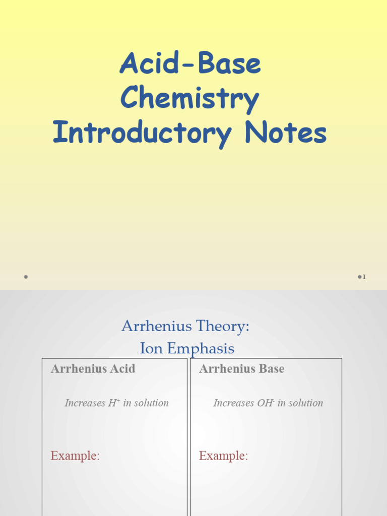 Acid-Base Chemistry Overview and pH Calculations | PDF | Ph | Acid