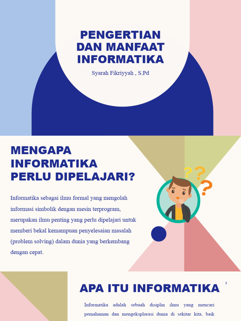 Pengertian Informatika | PDF | Komputer | Teknologi & Rekayasa