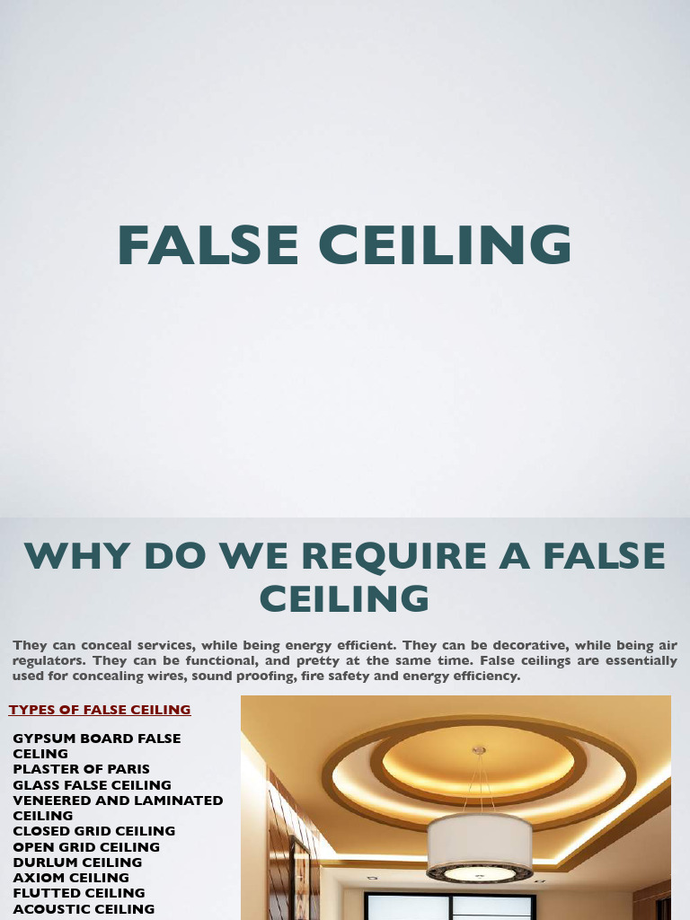 False ceiling | PDF | Ceiling | Secondary Sector Of The Economy