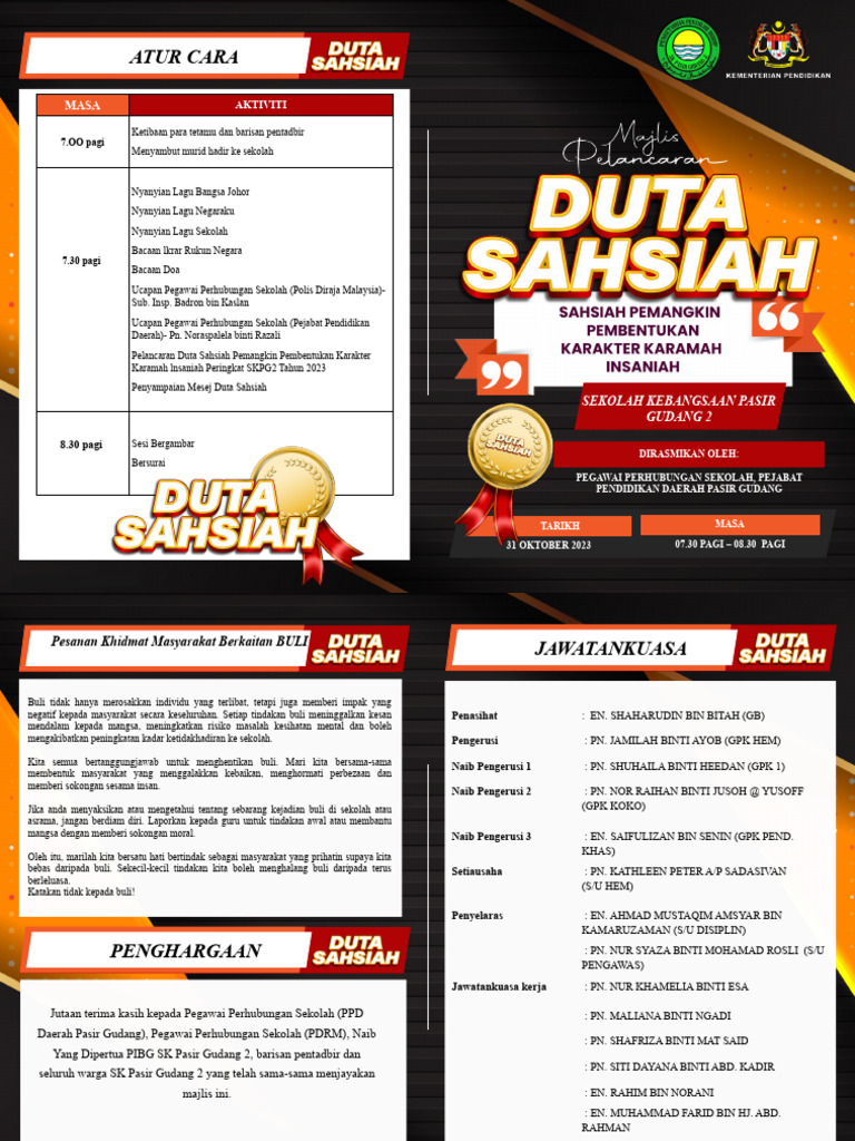 Pamplet Duta Sahsiah | PDF