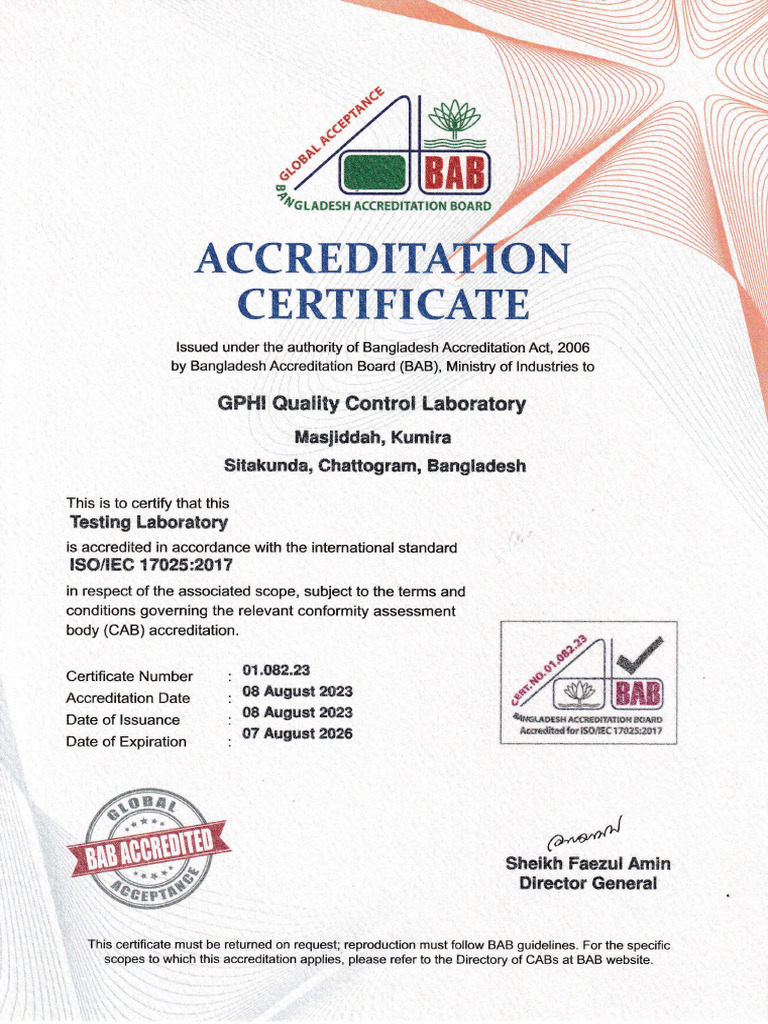 BAB Certificate | PDF