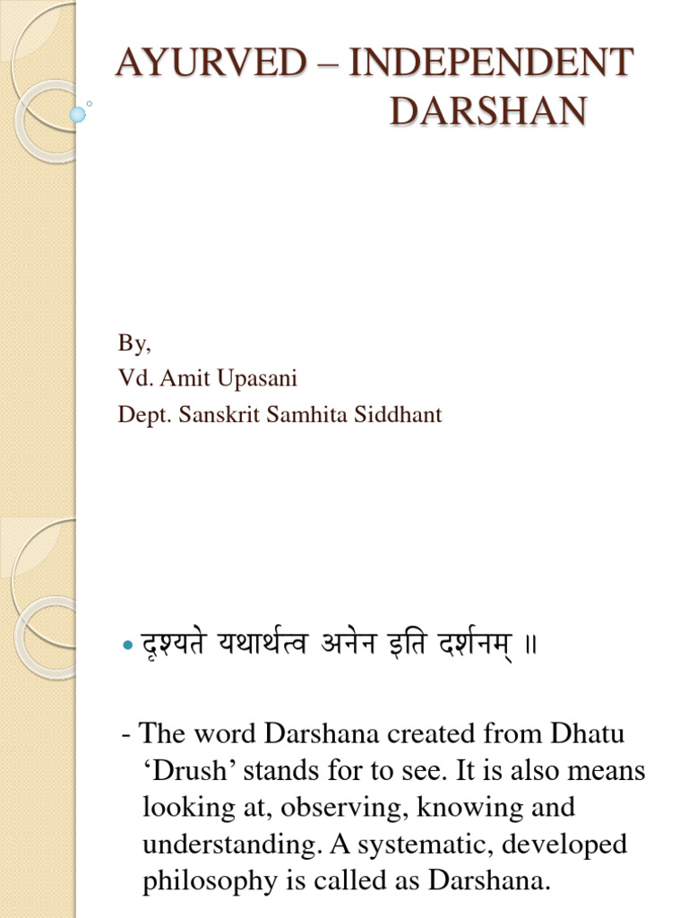 Ayurveda - Independant Darshana | PDF | Wellness