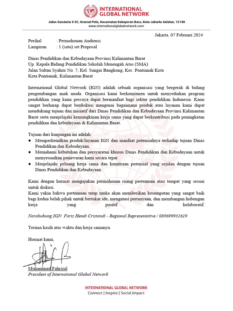 Audiensi IGN dengan Dinas Pendidikan | PDF