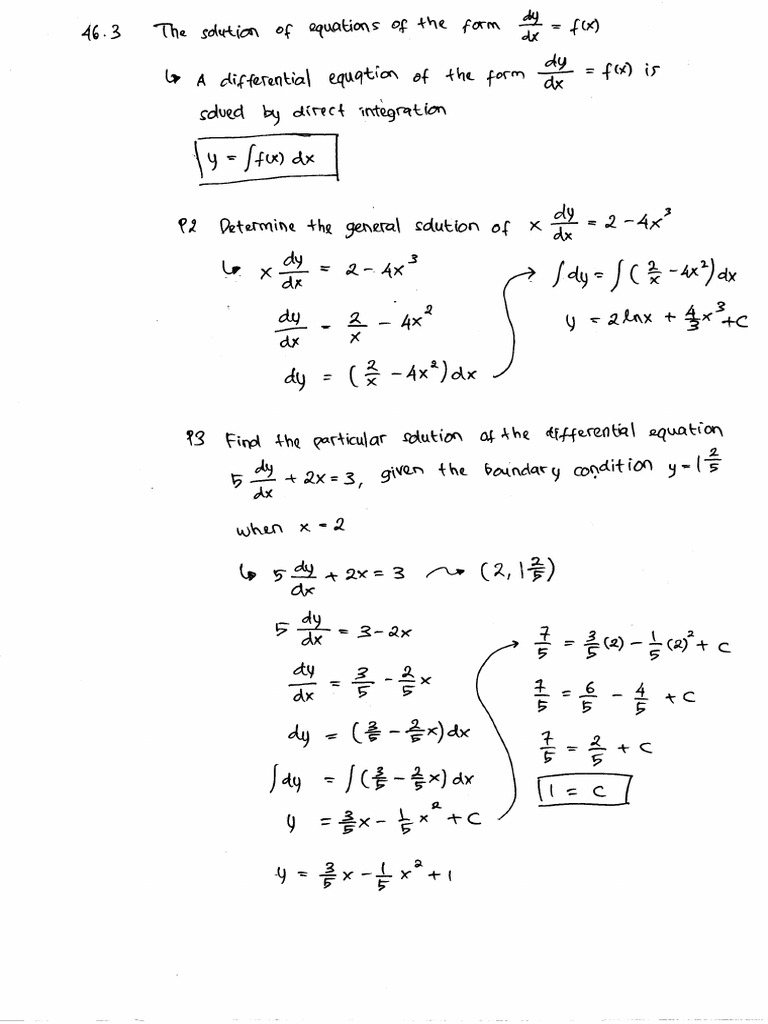 First Order Differential Equation With Variable Separation Method | PDF