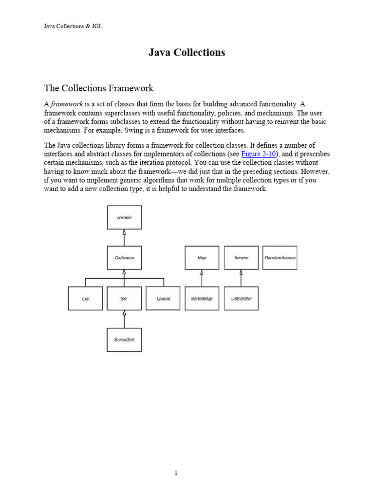 Java Collections Pdf Class Computer Programming Software Framework