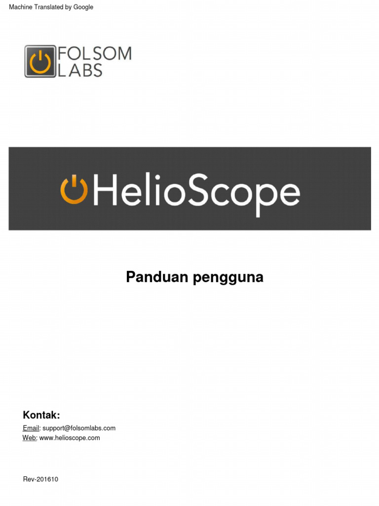 Panduan HelioScope untuk Pengguna | PDF | Teknologi & Rekayasa