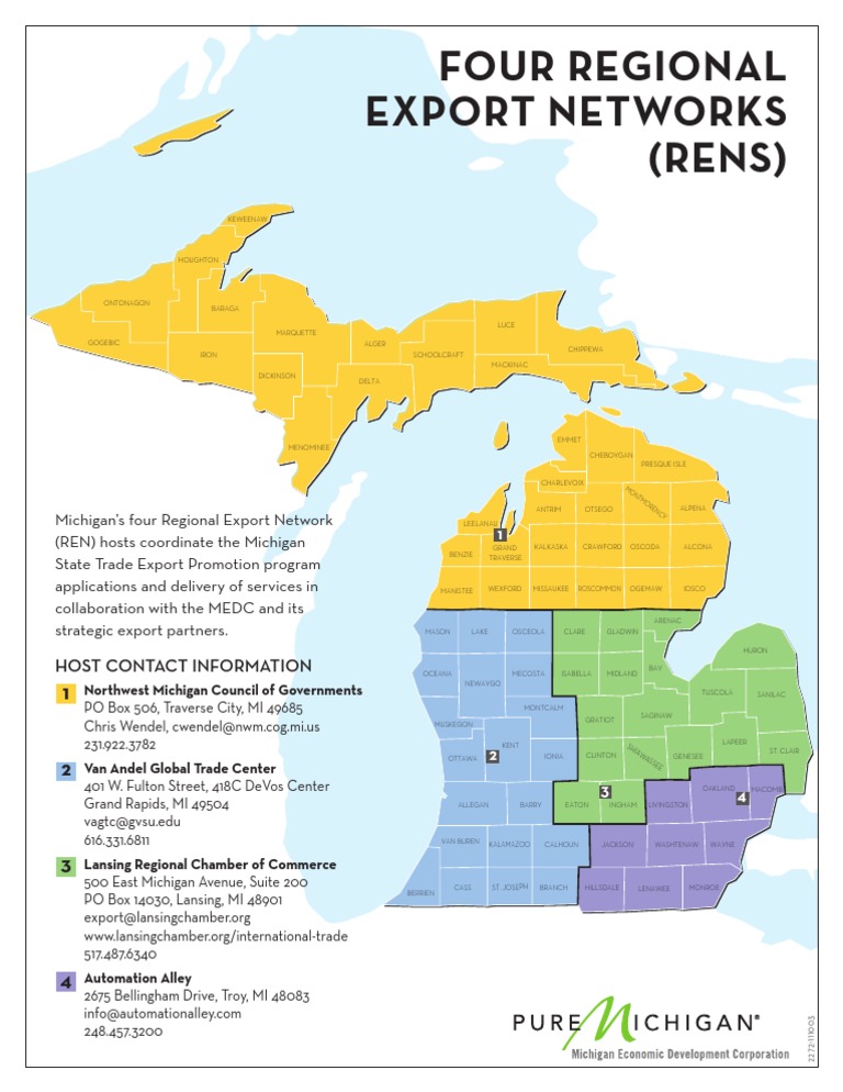 Four Regional Export Networks (Rens) : Host Contact Information | PDF ...
