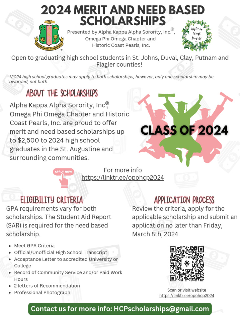 2024 Merit Based and Need Based Scholarships | PDF