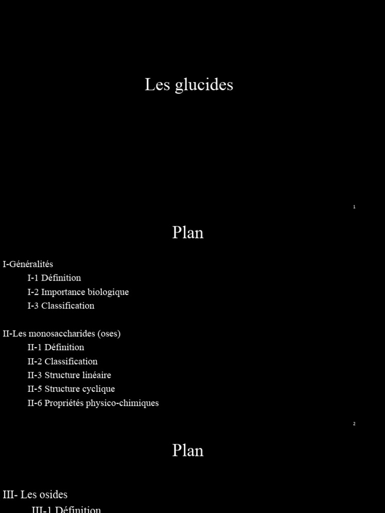 1-Les Glucides | PDF | Glucide | Isomère