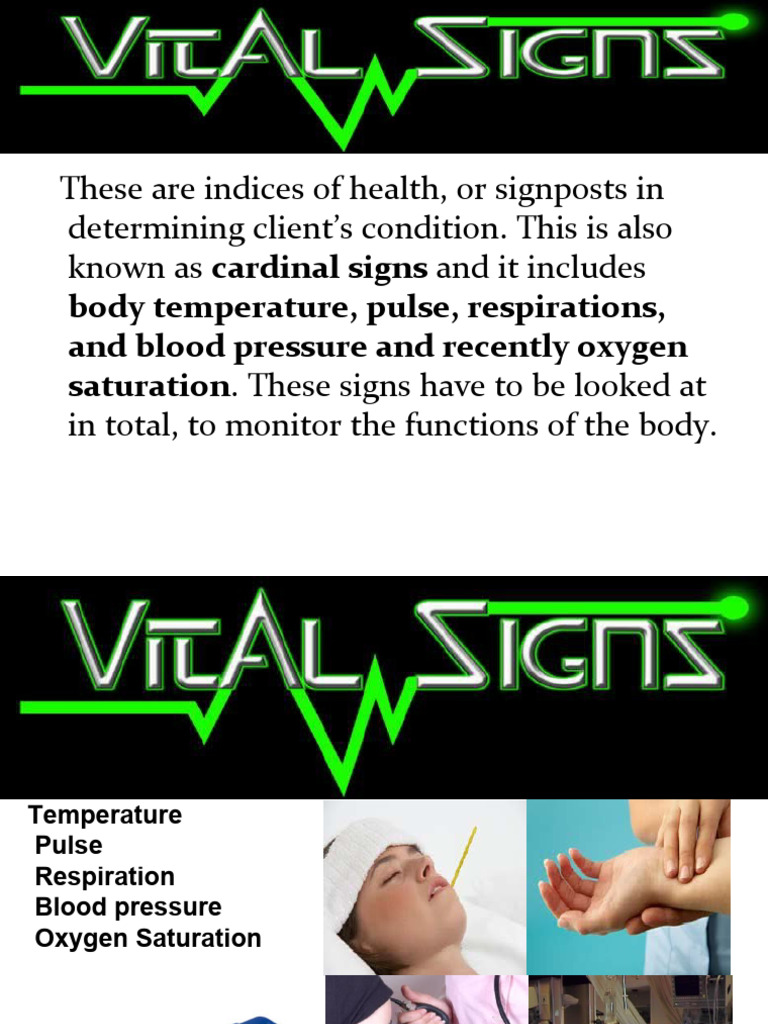 Vtal Signs Lecture | PDF | Breathing | Pulse