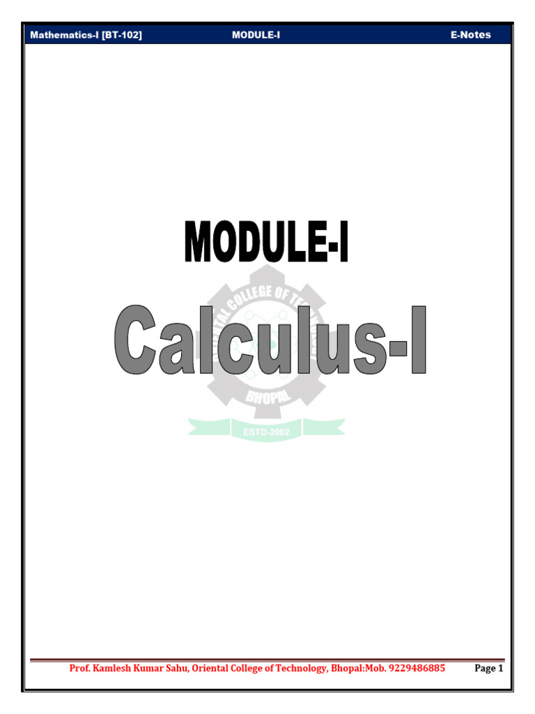 Calculus 1 | PDF | Derivative | Function (Mathematics)