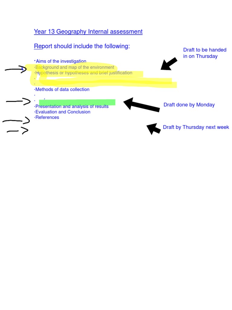 Year 13 Geography Fieldwork Guide | PDF | Science & Mathematics