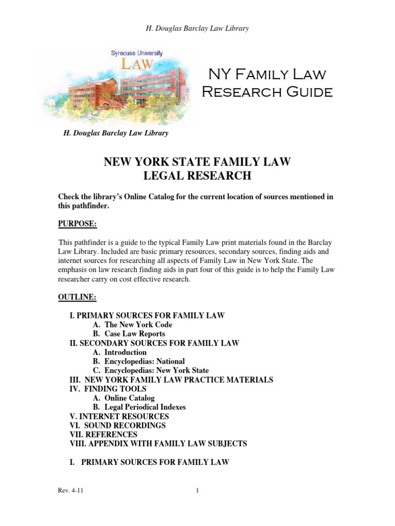 New York Family Law Guide 2012 | PDF | Libraries | Family