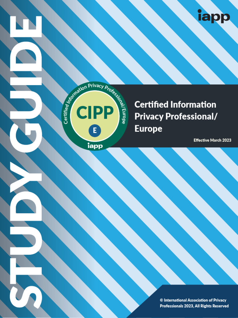 CIPP/E Study Guide for Privacy Certification | PDF | Surveillance | Privacy